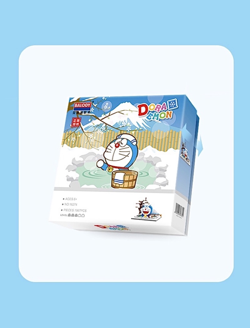 [SG]Onsen Doraemon Building Blocks Nano Bricks Puzzle Japan spring bath ...