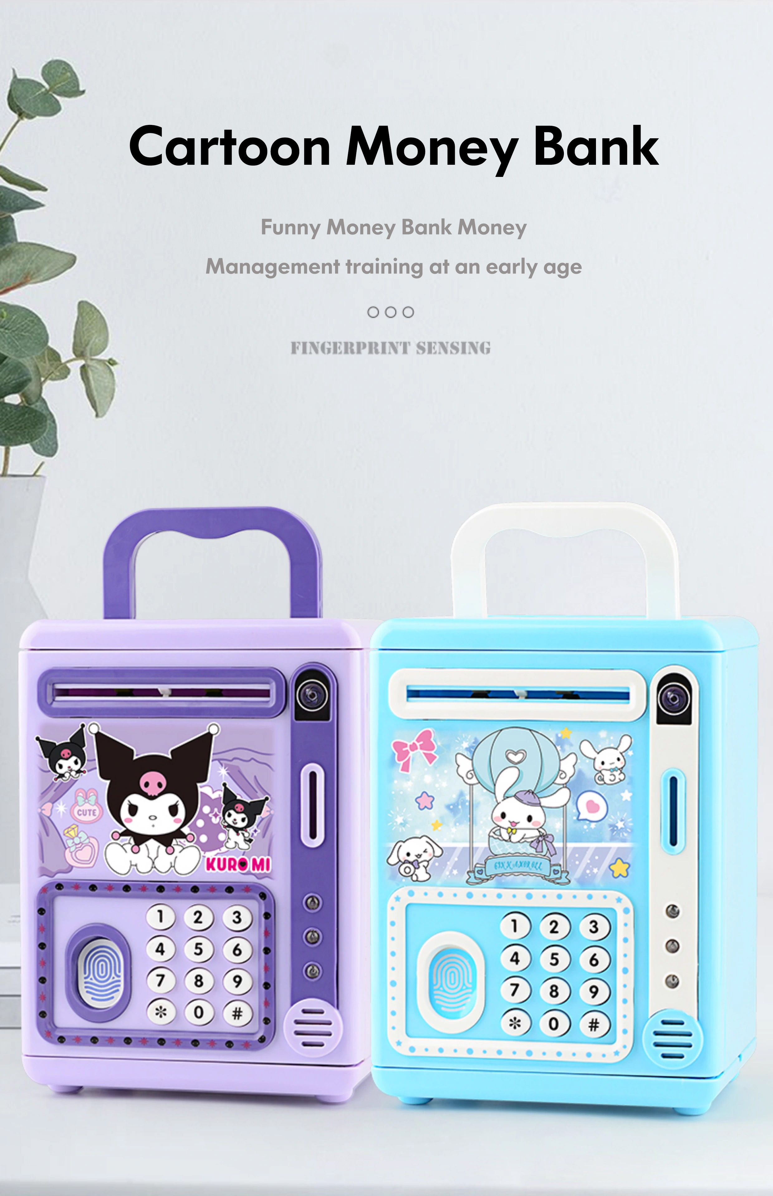 [SG Stock] Cute and Funny Kuromi Melody Cinnamoroll Cartoon Coin Bank ...