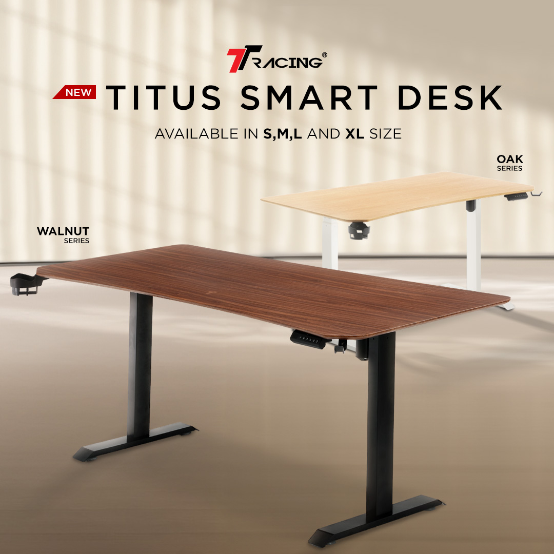 TTRacing Titus Smart Desk Ergonomic Standing Desk Electric Height ...