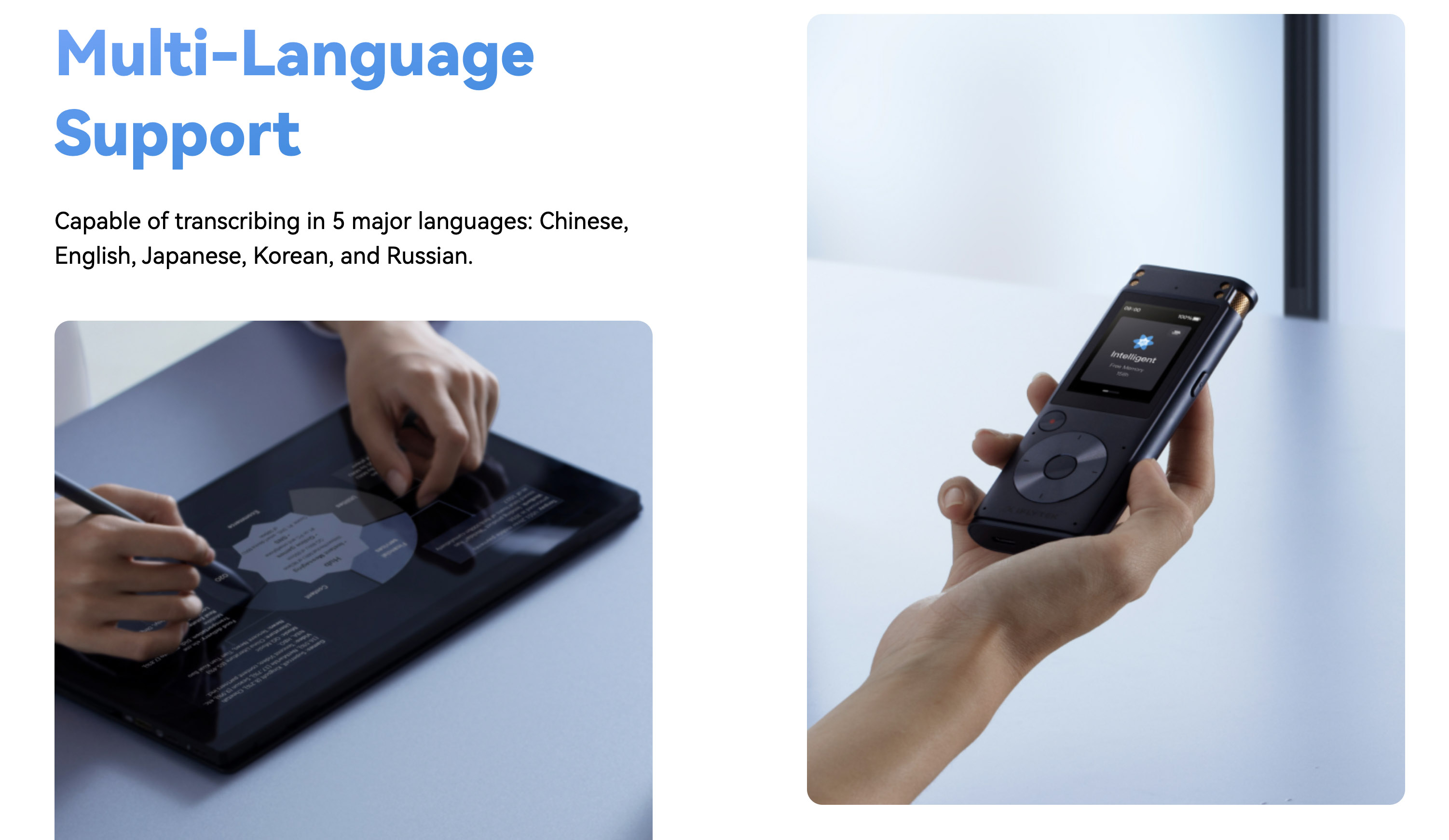 iFLYTEK Smart Recorder | Multi-language Smart Speech to text ...