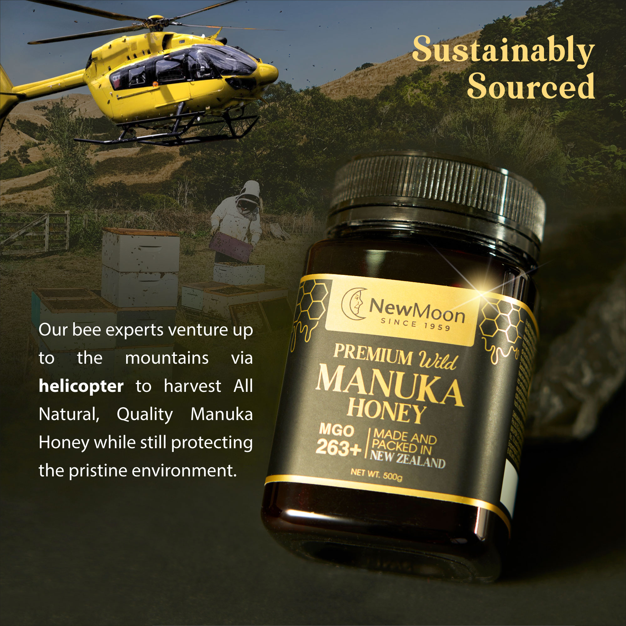New Moon Premium Wild Manuka Honey MGO263+ 500g | Shopee Singapore