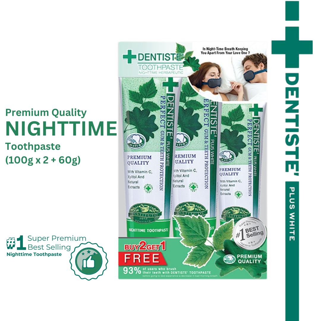 Dentiste Nighttime Toothpaste(100gx2+Free 60g) Value Pack + Free Oral ...