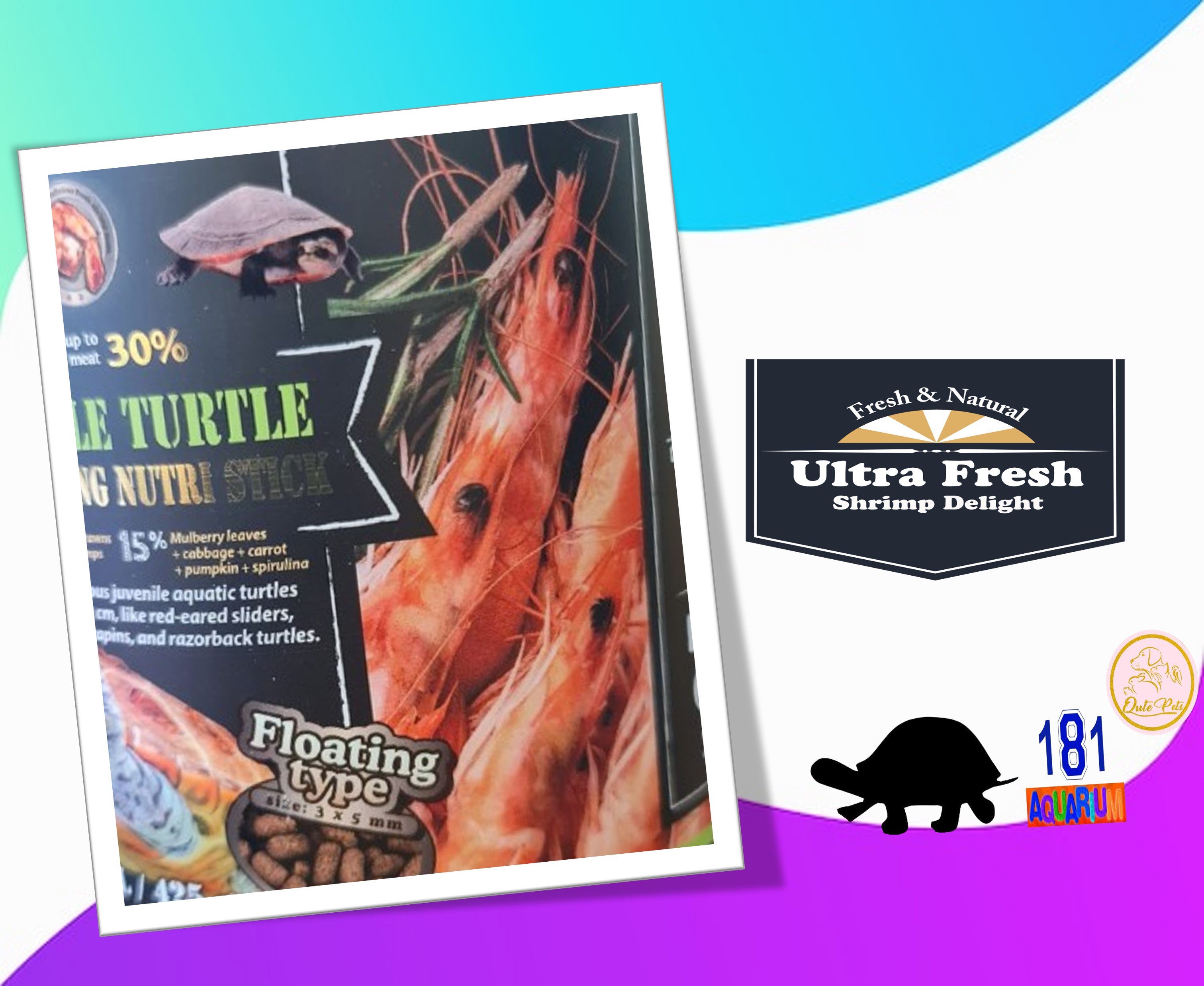[Bundle of 3 Bottles] Ultra Fresh Shrimp Delight Juvenile Turtle ...