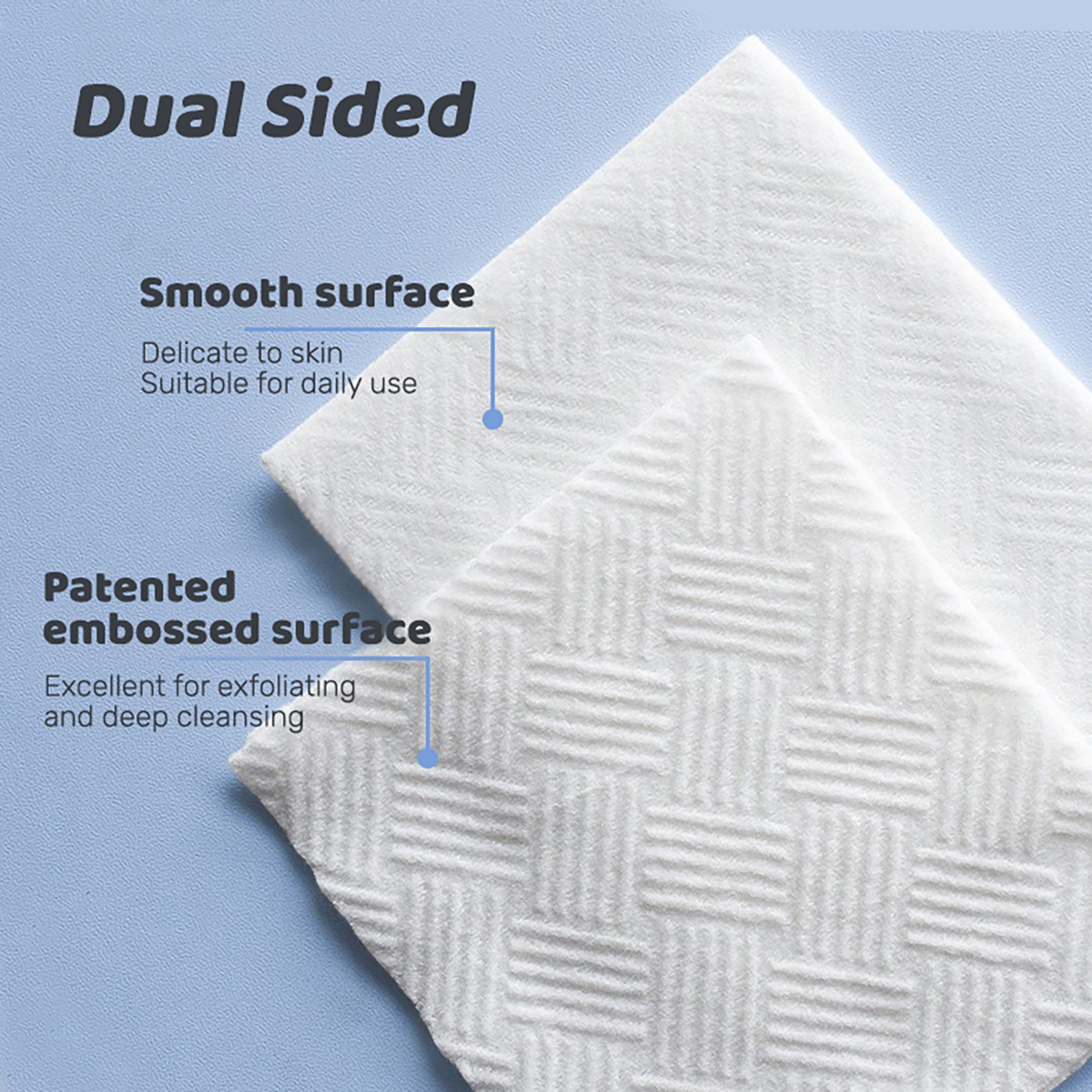 Ustel Ultra Thin Cotton Pads 400pcs Patent Embossed Texture | Shopee ...