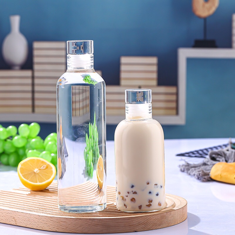 SG Glass Water Bottle / Ins Style Time Marking Glass Bottle | Shopee ...