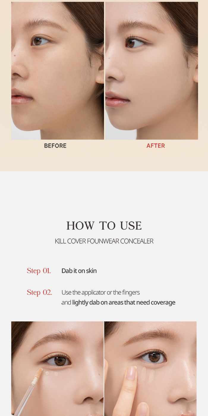 [CLIO] [NEW] Kill Cover Founwear Concealer 6g (Light weight, Rich Density, Long-lasting, 4 ...