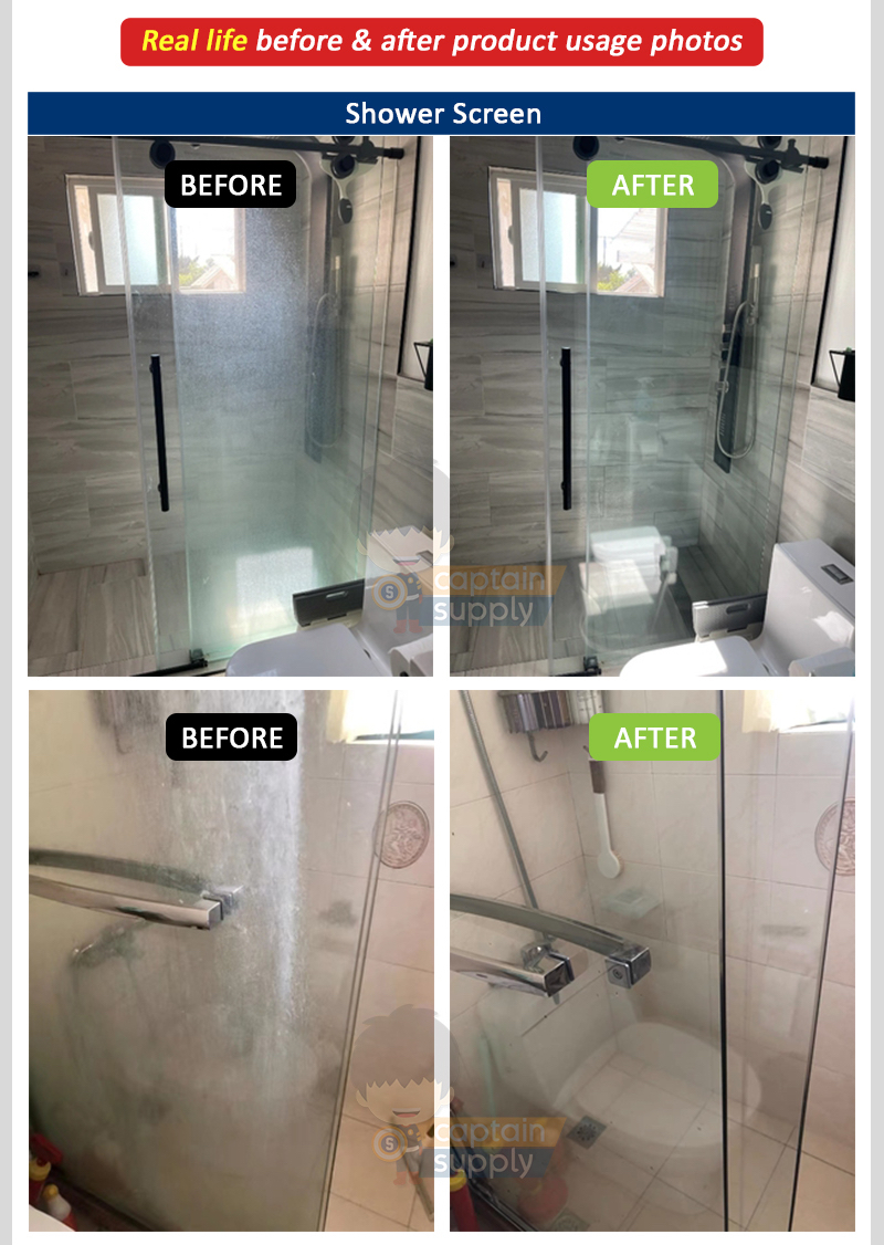 Bathroom Multi-Purpose Shower Screen Cleaning Cleaner Wet Wipe Wipes ...