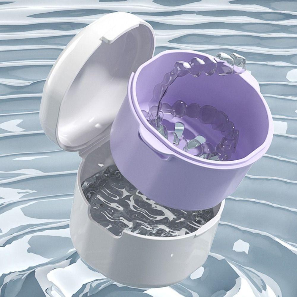 [SG] Denture Box Case Denture Container Retainer Box Portable Denture ...