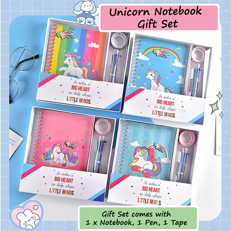 Notebook Gift Set with Pen & Tape Cute Notebook Notepad Kids Goodie Bag ...
