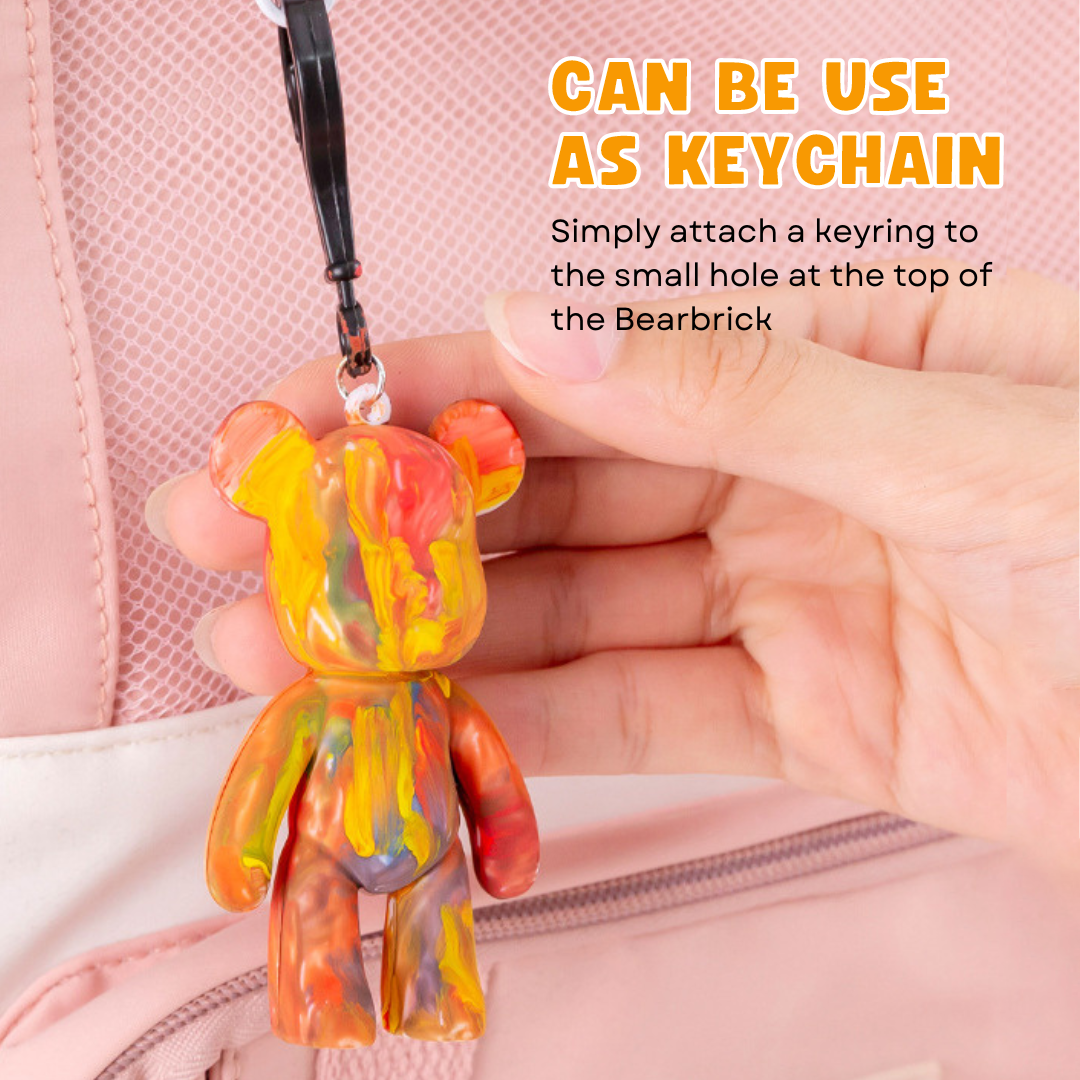 mixshop DIY Fluid Bearbrick Keychain Set Party Gift Children Toys (6 ...