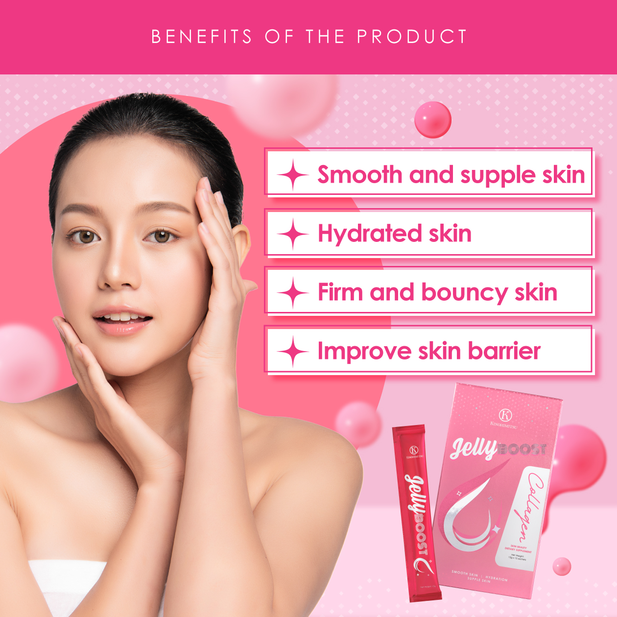 Kinohimitsu JellyBoost Collagen Inner Beauty Dietary Supplement Jelly ...