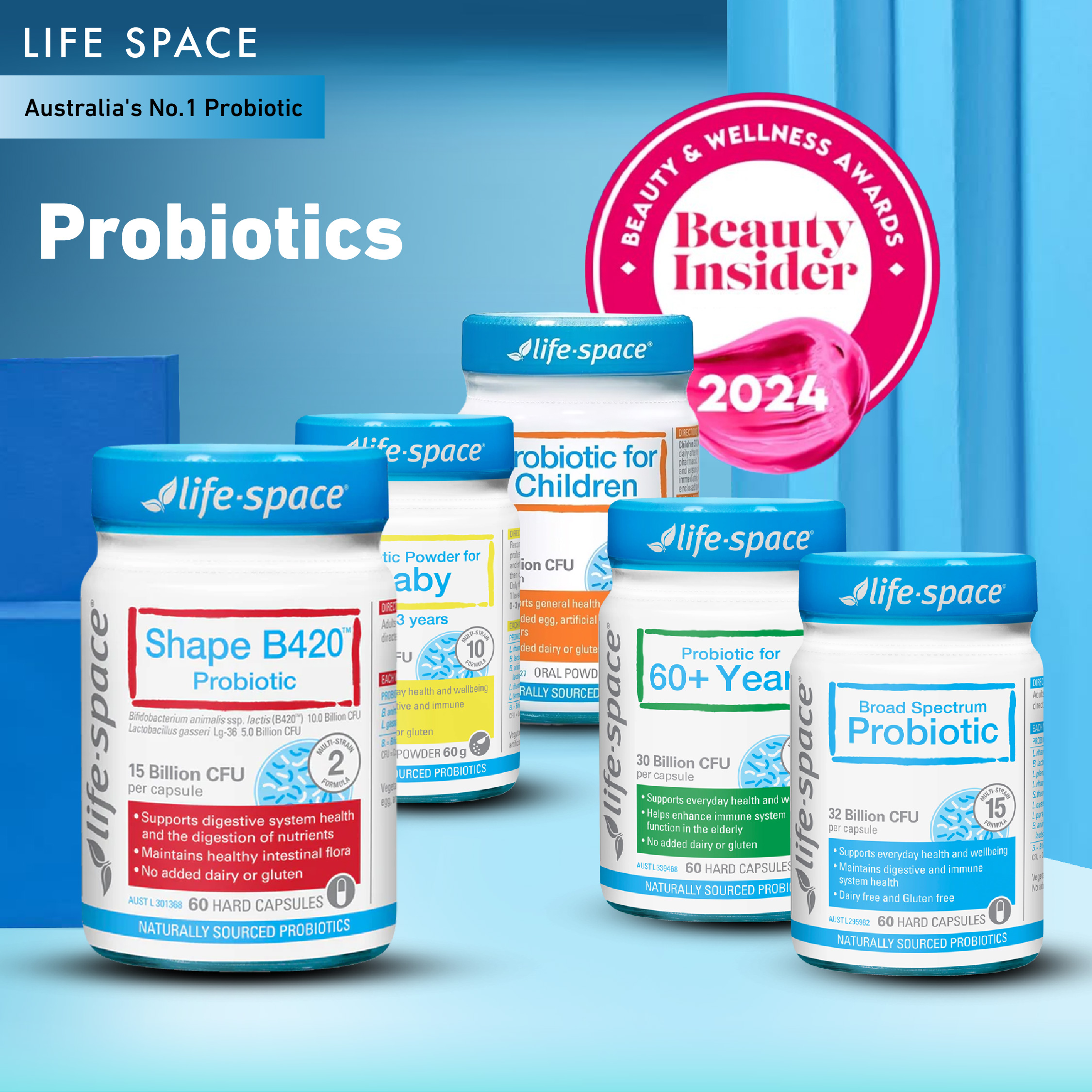 [SG] Shape B420 Life Space Probiotic, 60 Capsules (Vegetarian-friendly ...