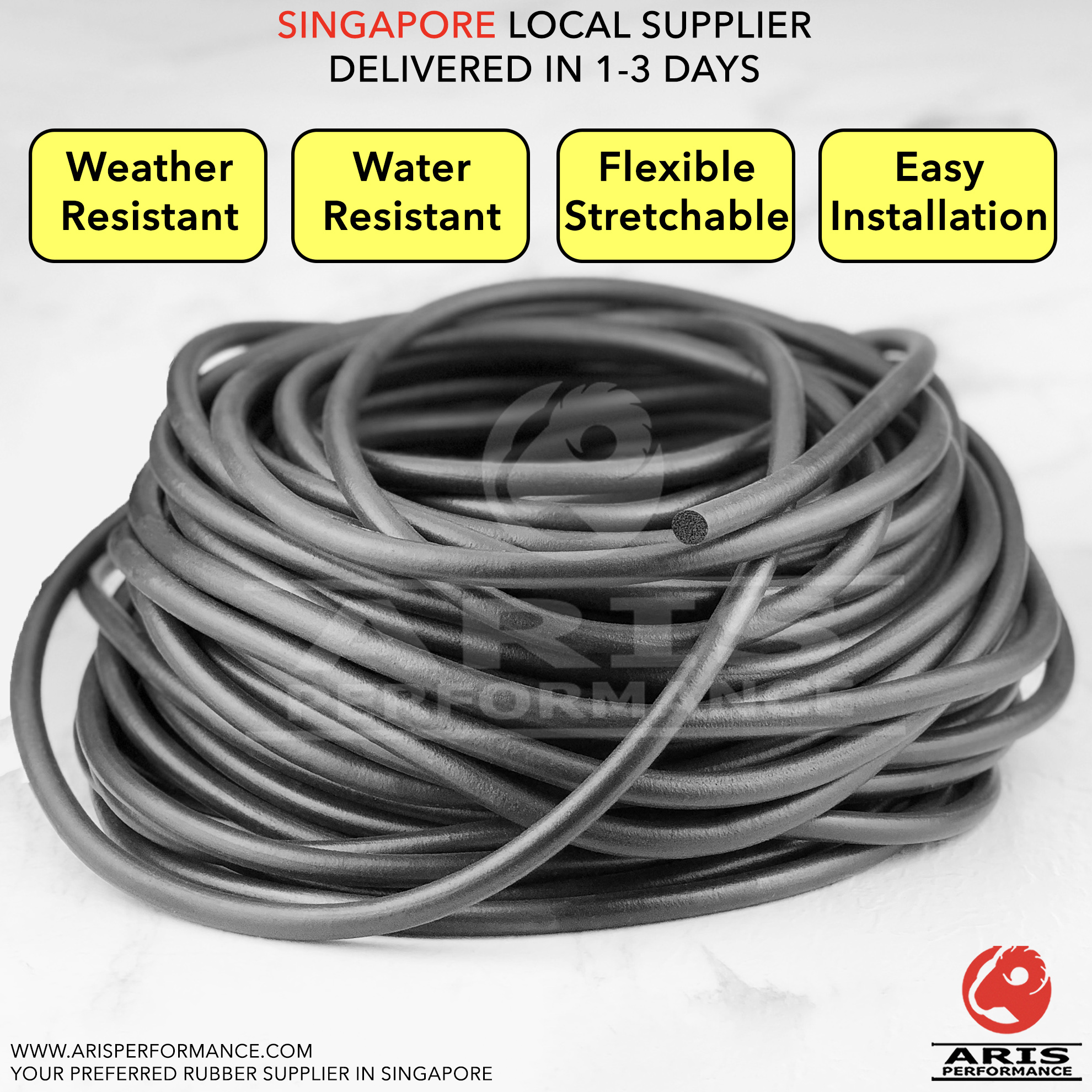 Flexible Sealing Rubber Foam Cord, Waterproof Seal Insert, EPDM Closed ...