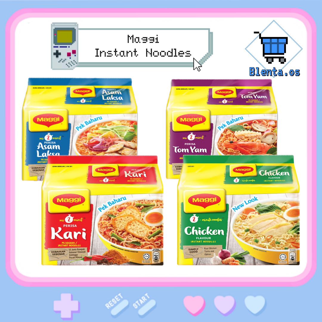 [Bundle of 2]Maggi Instant Noodles Curry/Tomyam/Chicken/Asam Laksa🔥SG ...