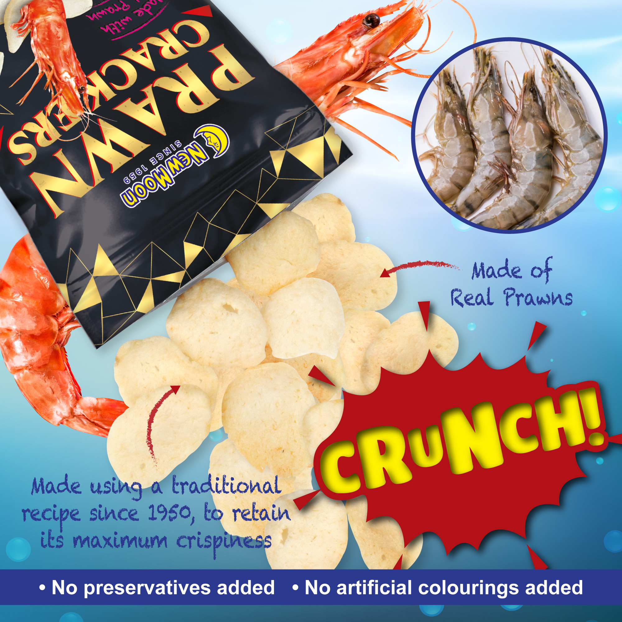 [Bundle of 12] New Moon Prawn Crackers 75g | Shopee Singapore