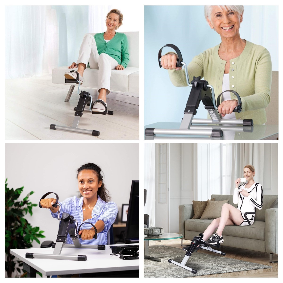 🏅Pedal Exerciser Mini Cycle Bike Fitness Bike Multifunctional Treadmill ...