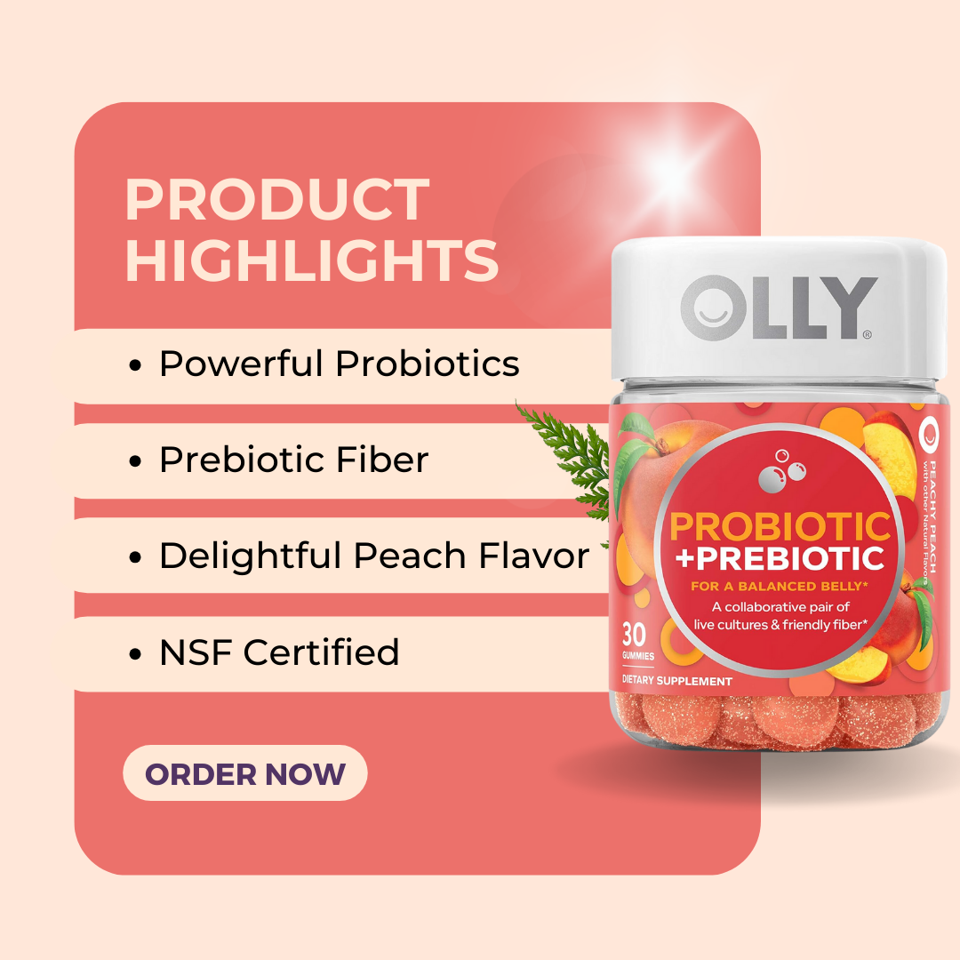 OLLY, Probiotic + Prebiotic, Probiotics, Prebiotics, Gut Health, 30 ...