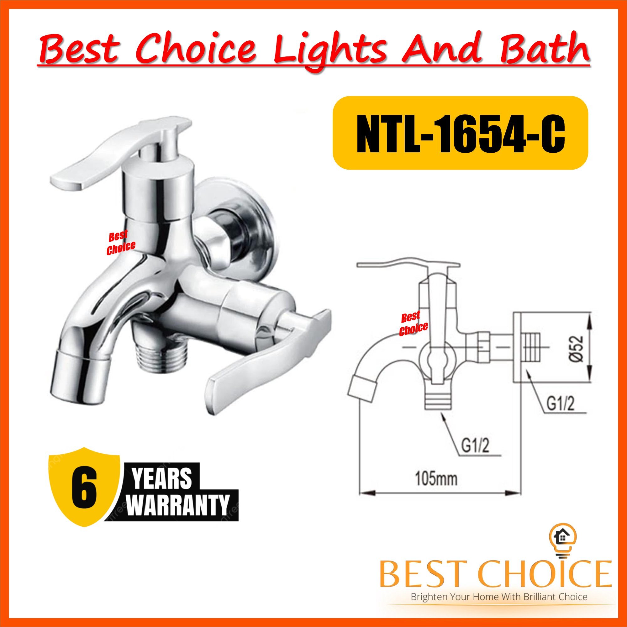 NTL Two Way Tap for instant heater toilet bathroom use | Shopee Singapore