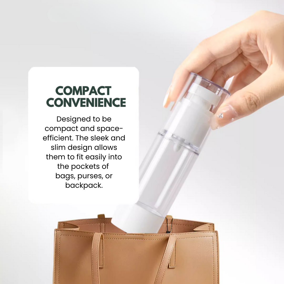 mixshop Travel Vacuum Dispenser, Refillable Liquid, Spray, Pump, Eye ...