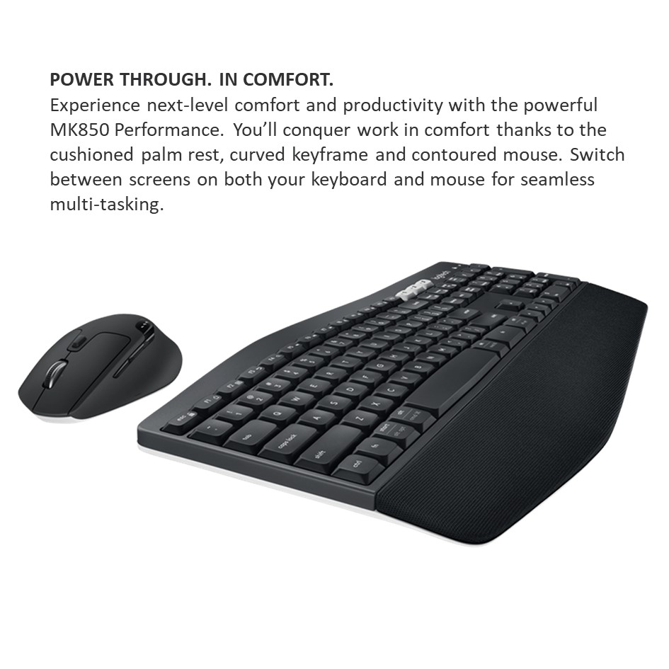 Logitech MK850 Performance Wireless Multi Device Combo with Logitech ...