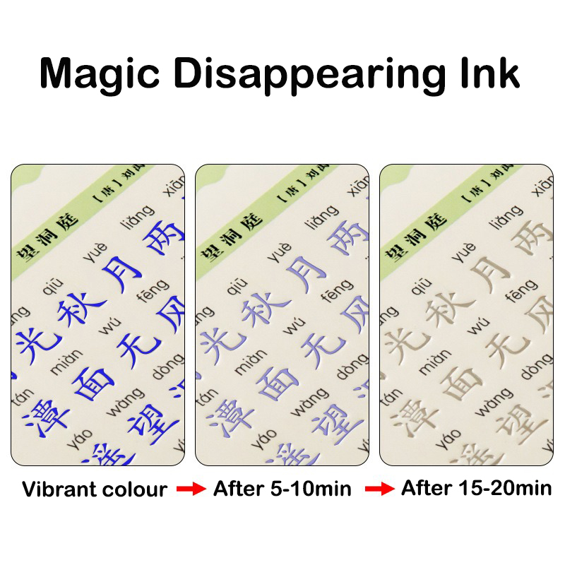 Chinese Magic Ink Writing Practice Reusable Copybook 8 Book Set Grooved ...