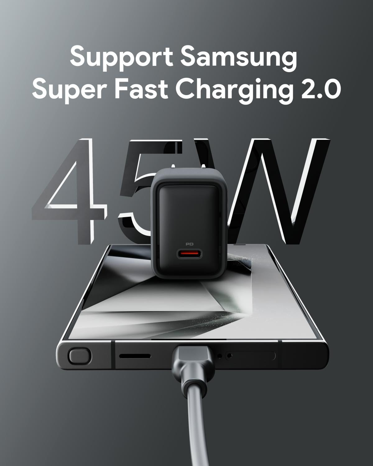 Aukey PA-C2 Comet 45W PD PPS Super Fast Charging GaN Wall Charger for ...