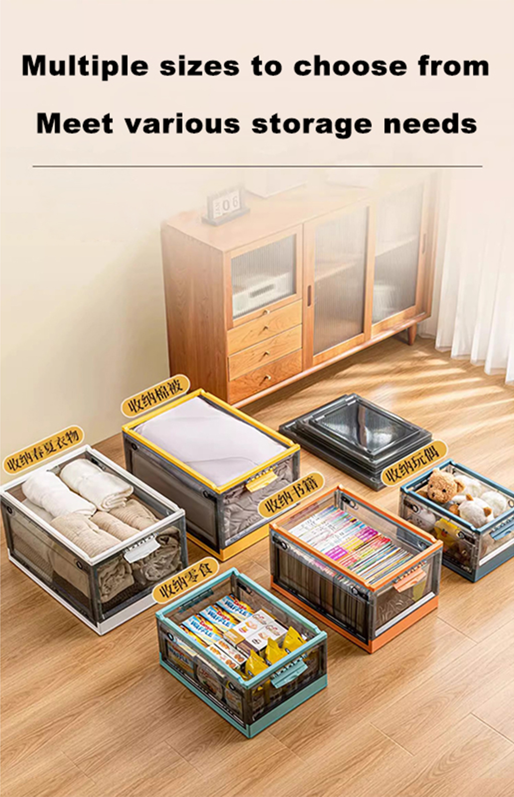 SG Stock Salvo Large Portable Foldable Storage Box Transparent ...