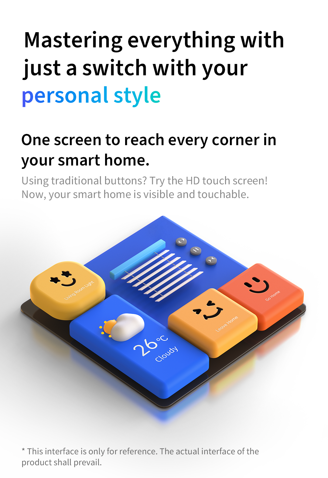 AQARA Magic Switch S1E Smart Touch Control 4inch Full LED Neutral ...