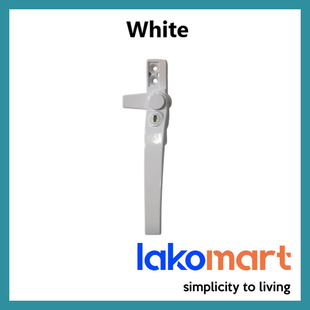 Window Lever Handle with Keylock Casement Window Key Lock (Black/ White ...
