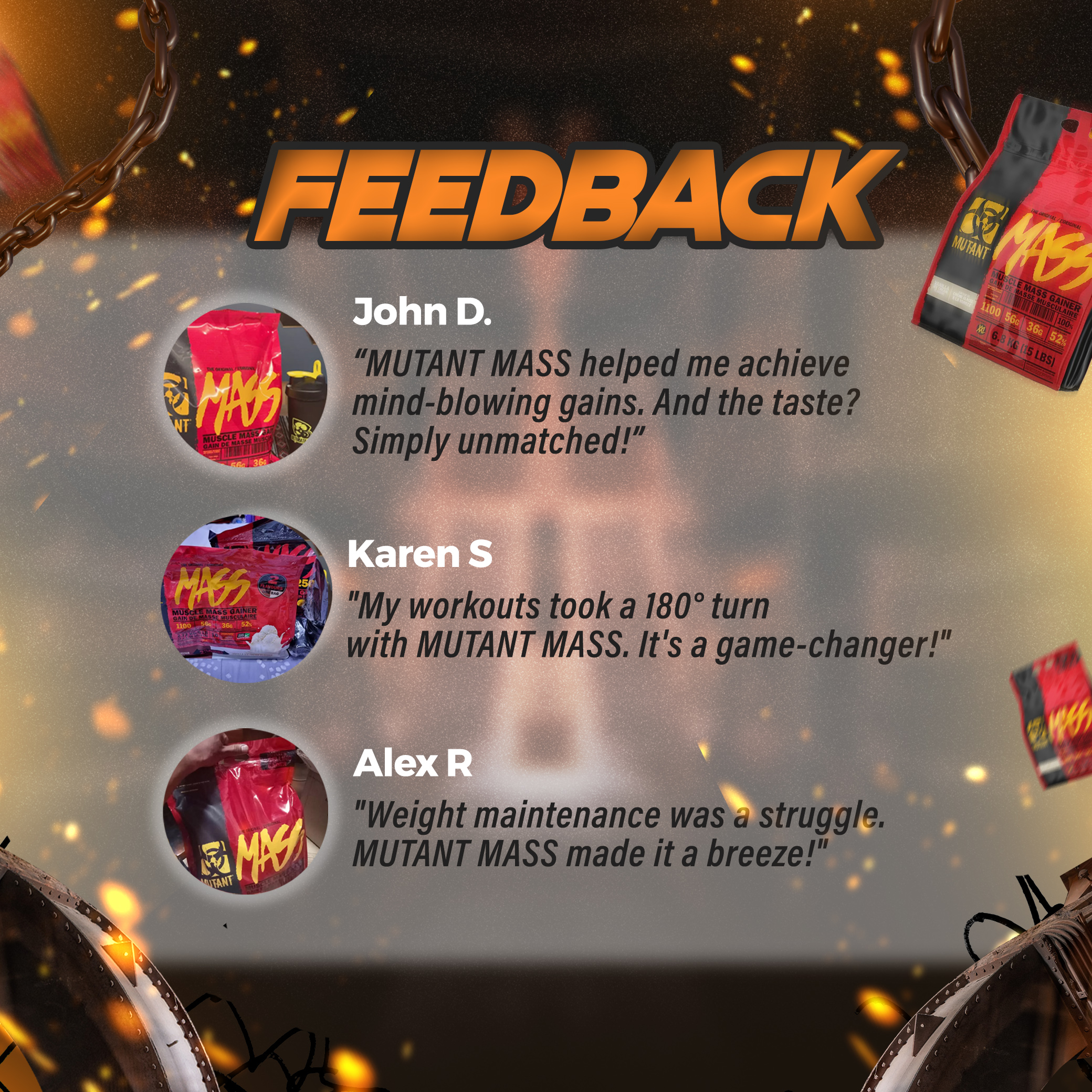 MUTANT MASS, Muscle Mass Gainer, Weight Gainer Protein Powder With Whey ...