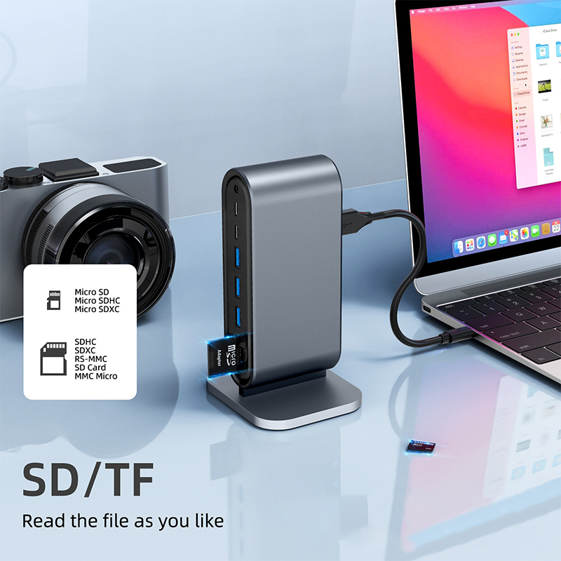 SG丨12 in 1 Vertical Type C Hub USB C Docking Station Multiport Adapter ...