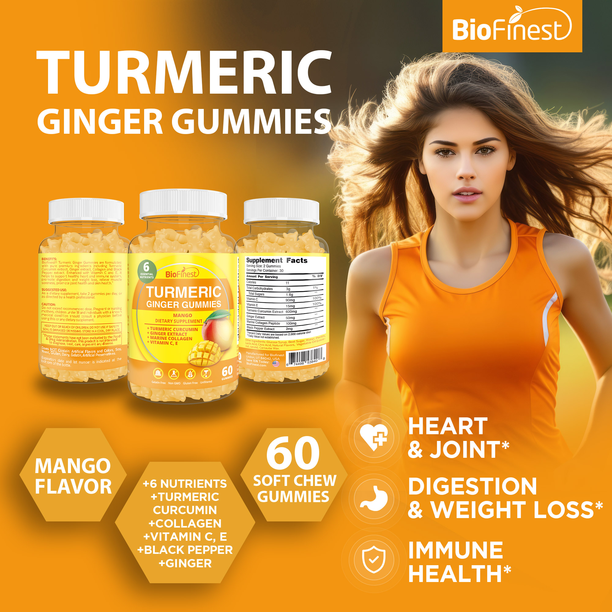 Biofinest Gummy Vitamin Supplement Lutein Marine Collagen Liver Detox ...