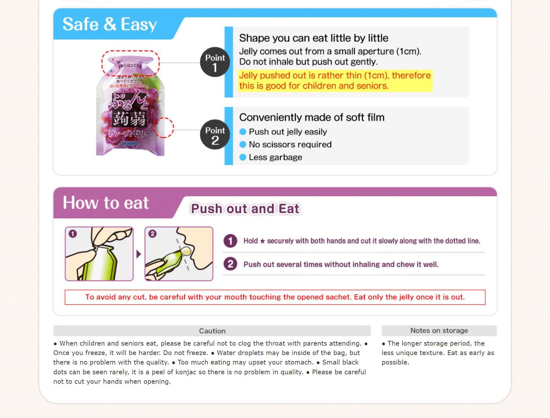 ORIHIRO JAPAN Purunto Konjac Jelly (130g Standing Pouch / Sachet ...