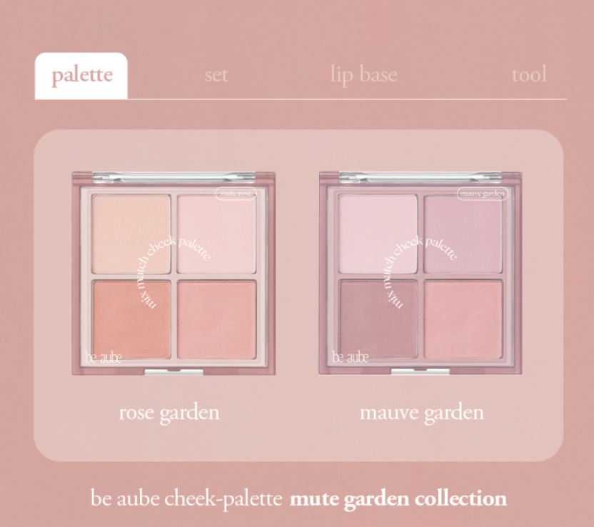 [Be Aube] X INBORA Mix Match Mute Cheek Palette (4shades) | Shopee ...