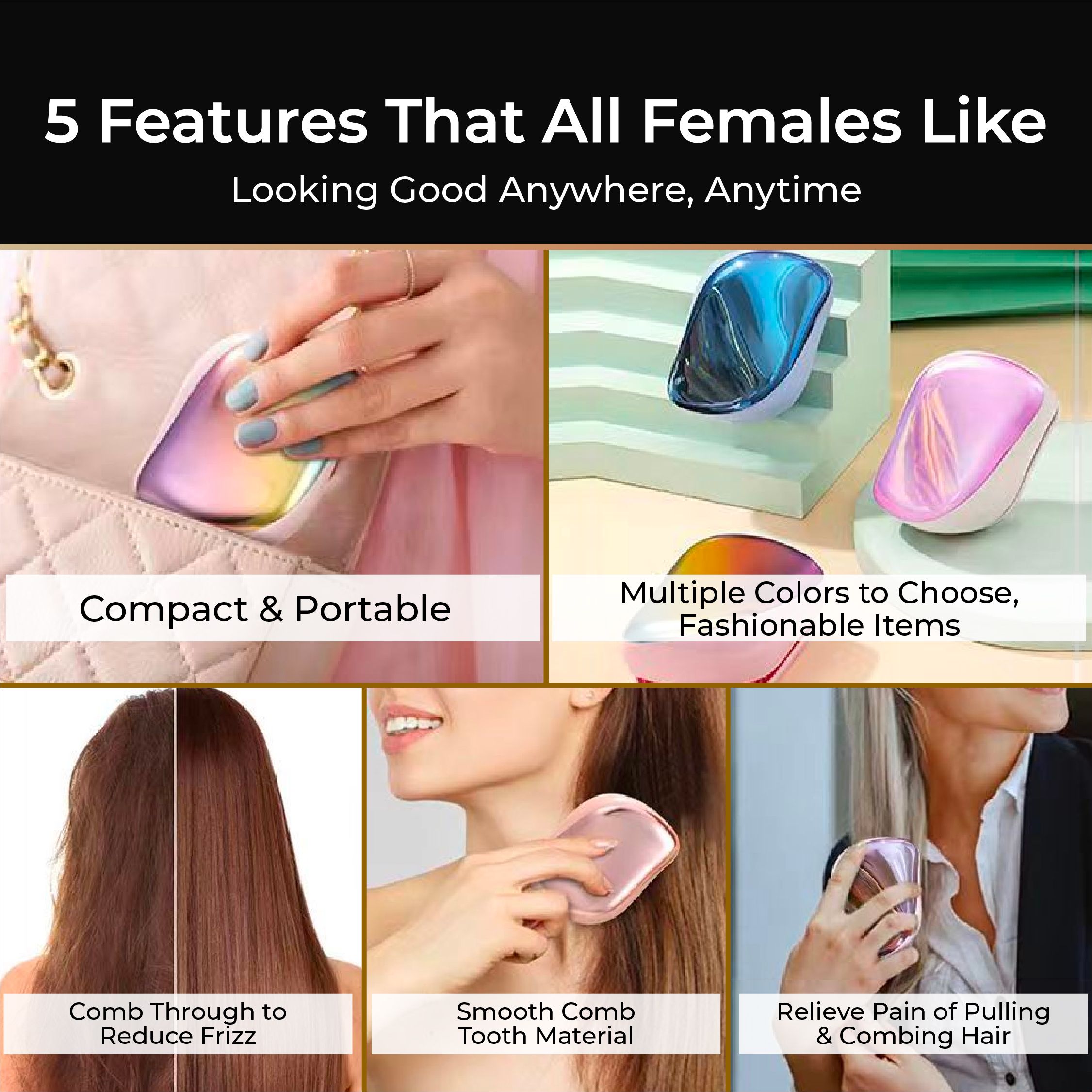 Dreame Hair Comb | Hair Dryer Comb | Reduce Frizz | Prevent Hair Loss ...