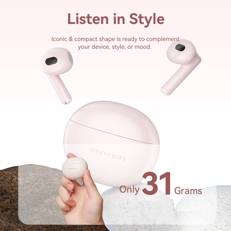 Vention Wireless 5.3 TWS Bluetooth Earphones Fast Charge Stereo Shell ...