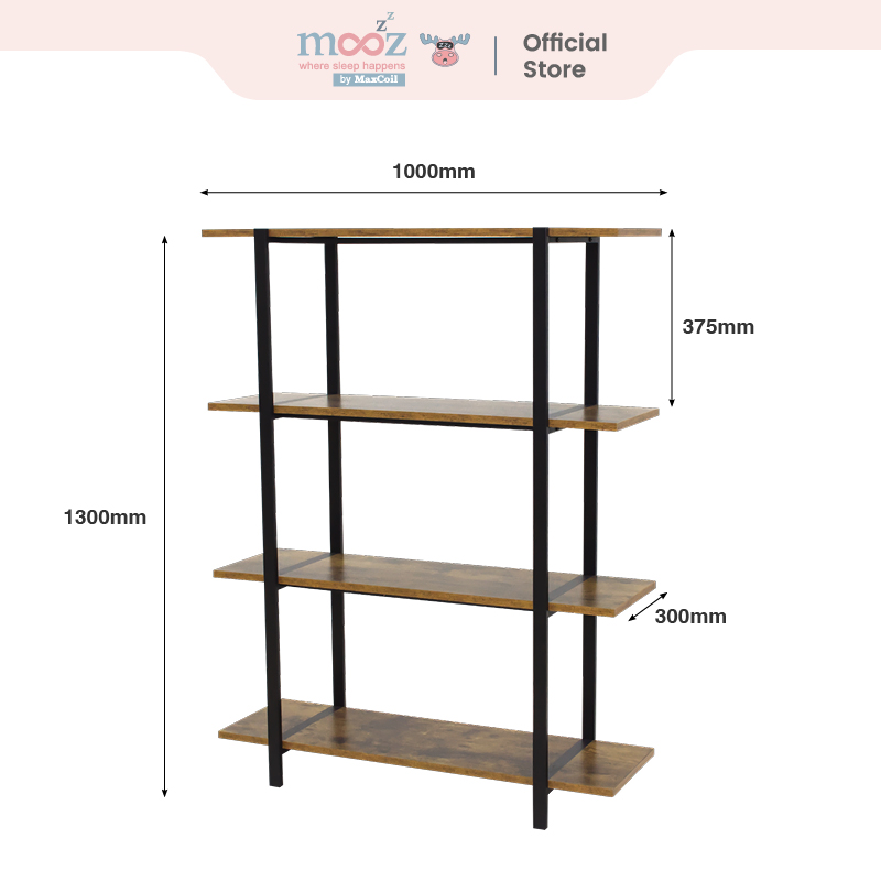mooZzz Lupini 4 Tier Shelf Wooden Shelf | Shopee Singapore