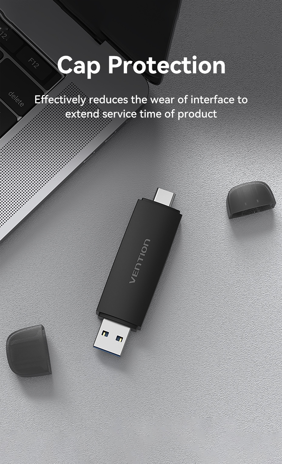Vention Card Reader USB 3.0 Type C 512GB Fast Transmission 2 in 1 SD ...