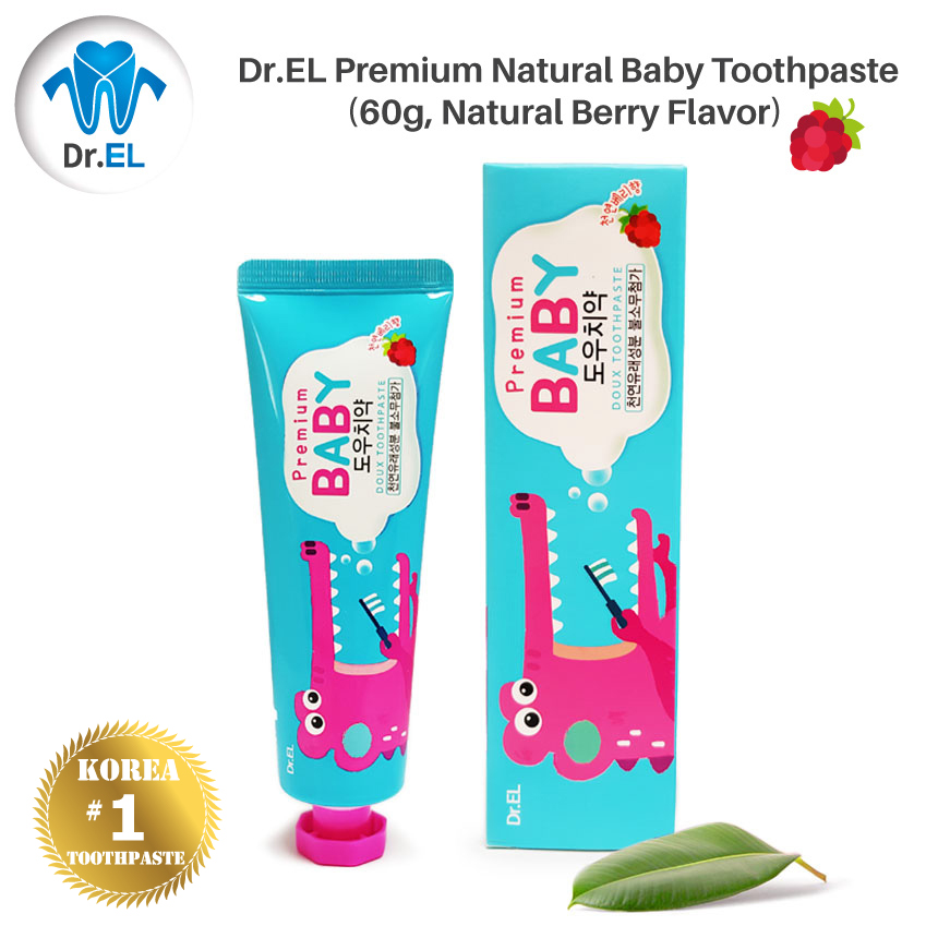 Dr.EL Premium Natural Baby Toothpaste (Korea No. 1) - 60g, 100% Made in ...