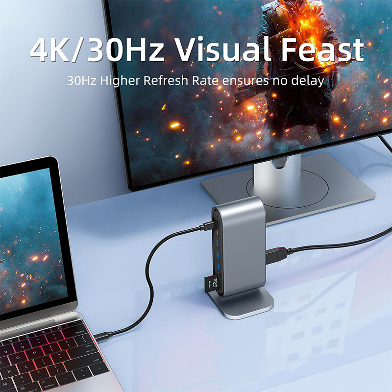 SG丨12 in 1 Vertical Type C Hub USB C Docking Station Multiport Adapter ...