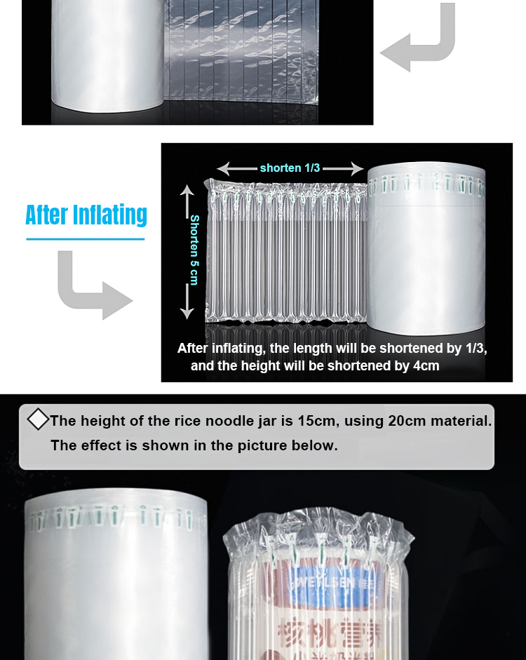 50meters Inflatable Air Column packaging Roll Air Column Bag Protective ...