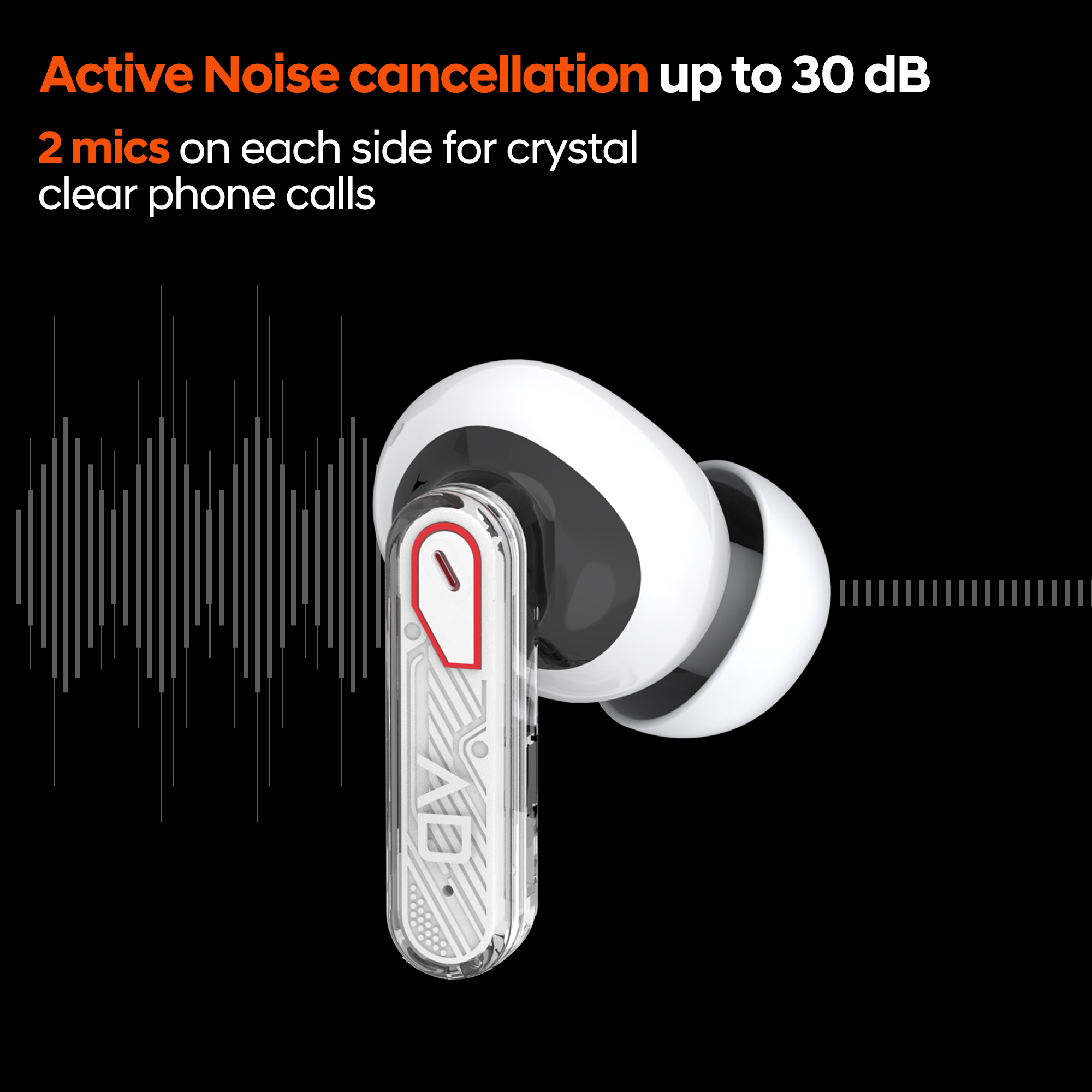 Alpha & Delta Nova Bluetooth Earphones Ear Buds with Dual Mic and Noise ...