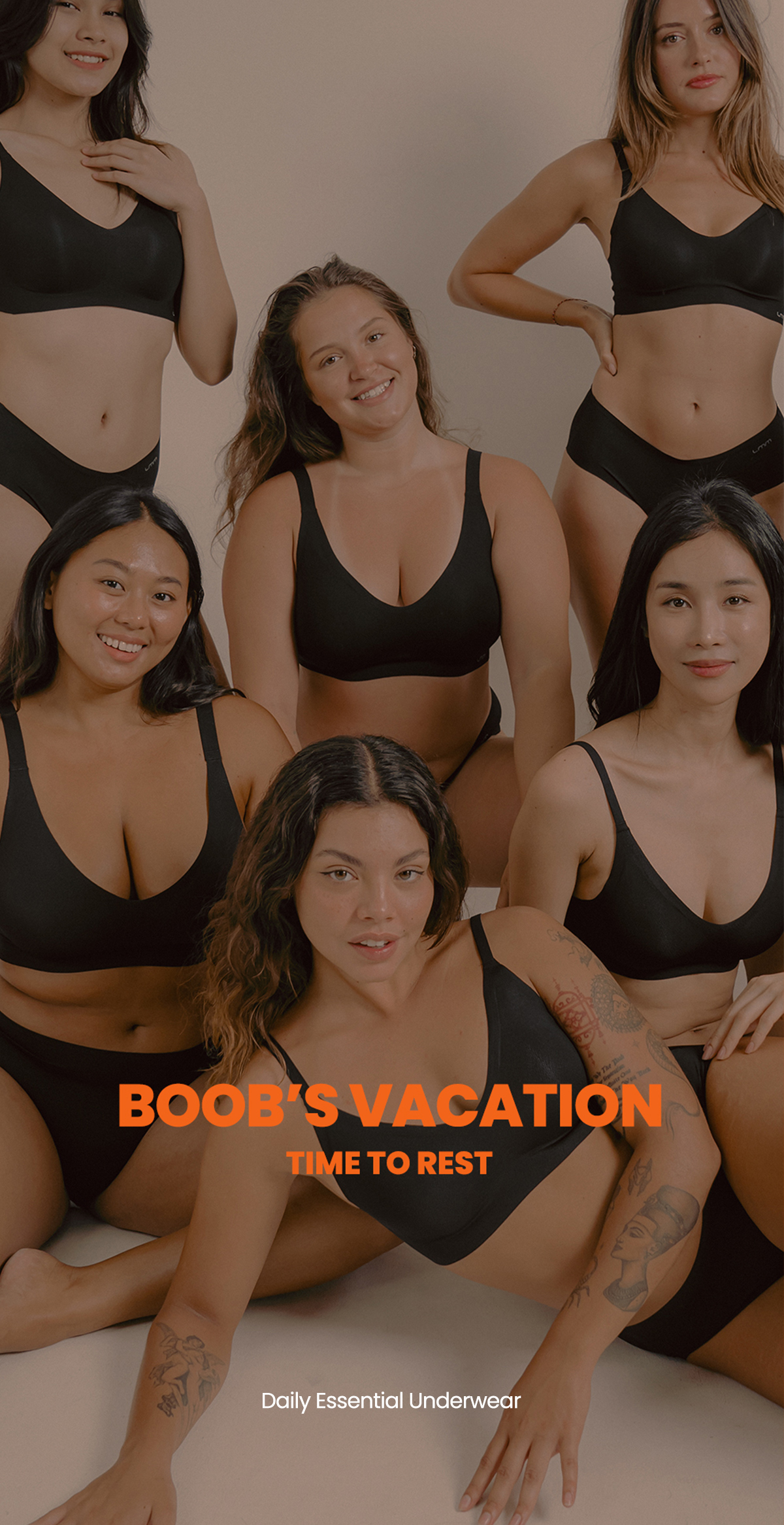 [LMM] 3XL~6XL BOOB'S VACATION BRA and Half-Seamless Panty Plus size SET ...