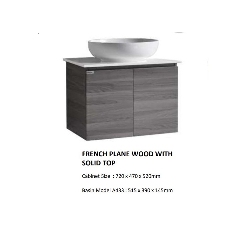 BARON A 433 720MM BASIN CABINET WITH TOP MOUNT BASIN | EXPRESS FREE ...