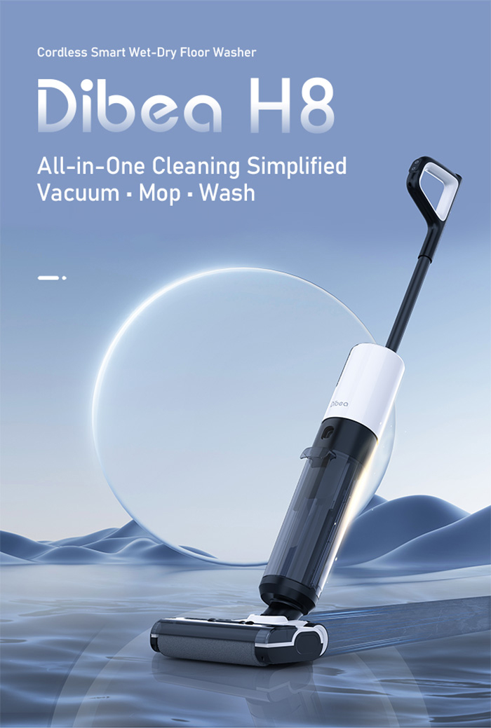 [NEW] Dibea H8 Cordless Smart Wet Dry Floor Washer & Vacuum Cleaner ...