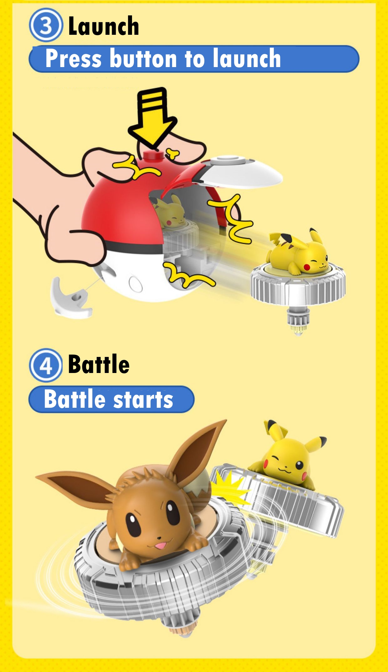 [SG Seller] NEW Arrival! Pokemon Spin Fighter Original toy Battle Arena ...