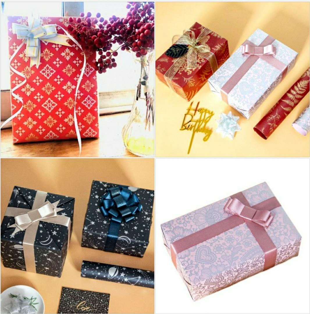 [5 Sheets Bundle] [WRP 04] Wrapping Paper | Gift Wrapper | Metallic ...