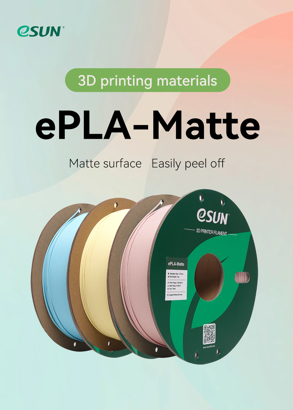 eSun ePLA-Matte 1.75mm 1KG 3D Printer Filament PLA Matte Pastel Mint ...