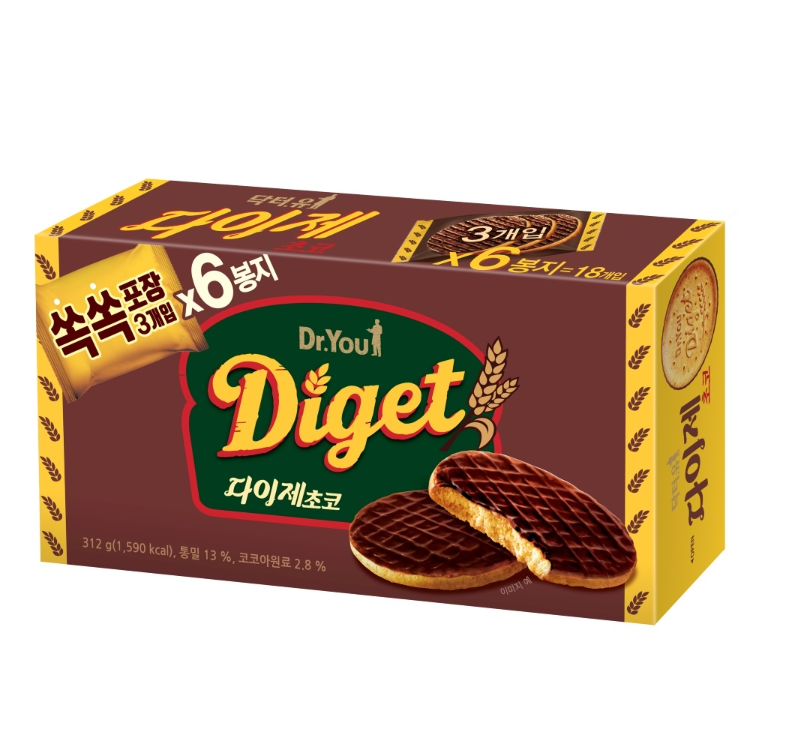 [ORION DR.YOU]Korean Wholewehat Diget Biscuit, Choco Diget, and Mini ...