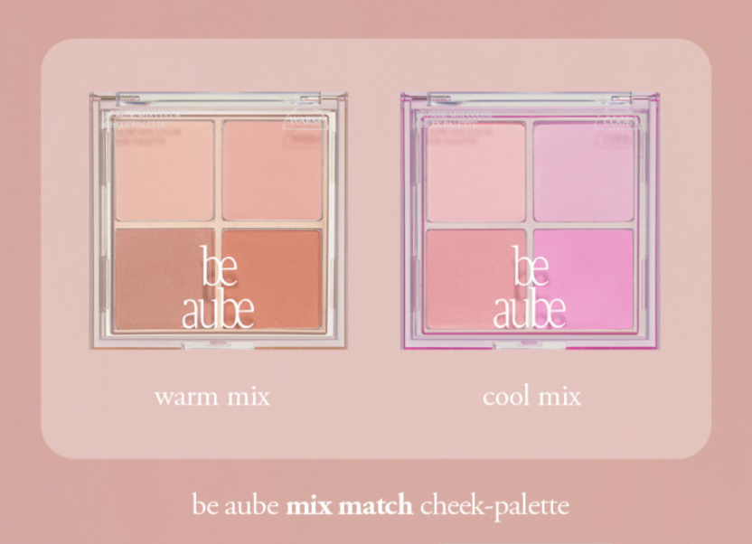 [Be Aube] X INBORA Mix Match Mute Cheek Palette (4shades) | Shopee ...